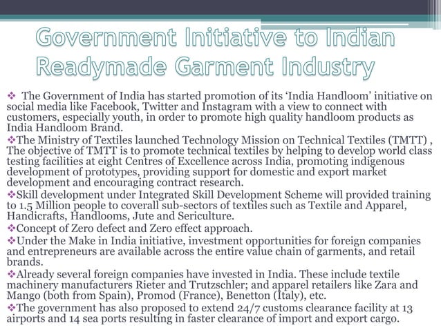 37. indian readymade garment industry zainab shafi | PPT
