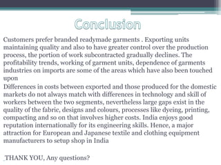37. indian readymade garment industry zainab shafi | PPTX