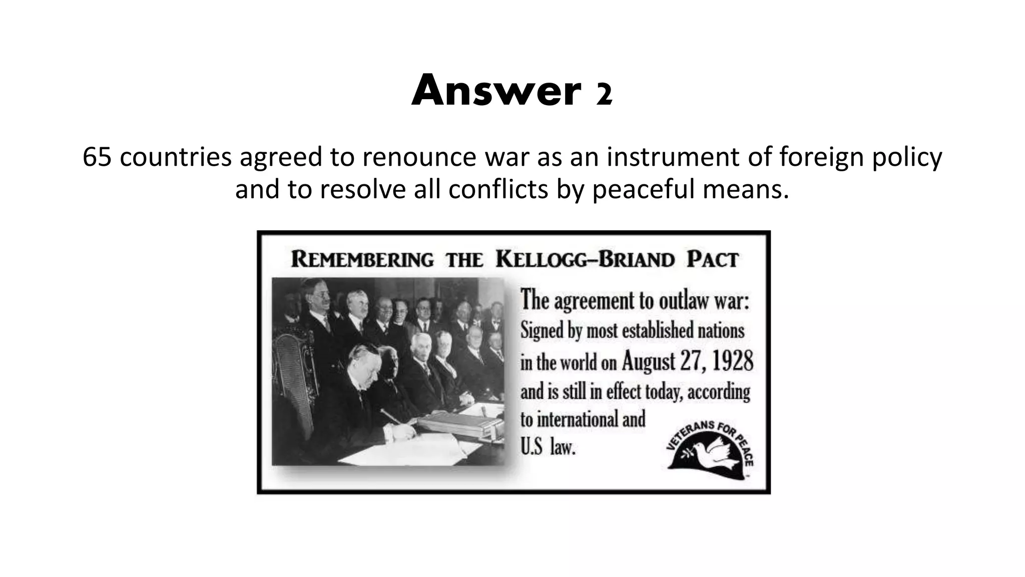 REVISION IGCSE CAMBRIDGE HISTORY: KELLOGG-BRIAND PACT | PPTX