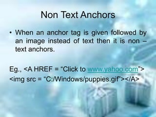 Computer language - html links | PPT