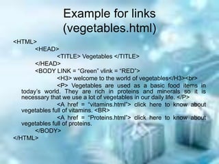 Computer language - html links | PPT