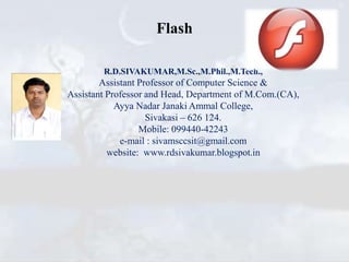 Flash - R.D.Sivakumar | PPT