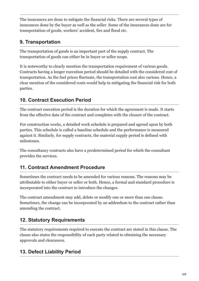Top 20 Standard Contract Clauses Every Manager Should Know | PDF ...