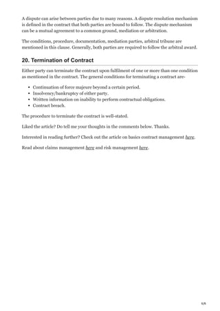 Top 20 Standard Contract Clauses Every Manager Should Know | PDF ...