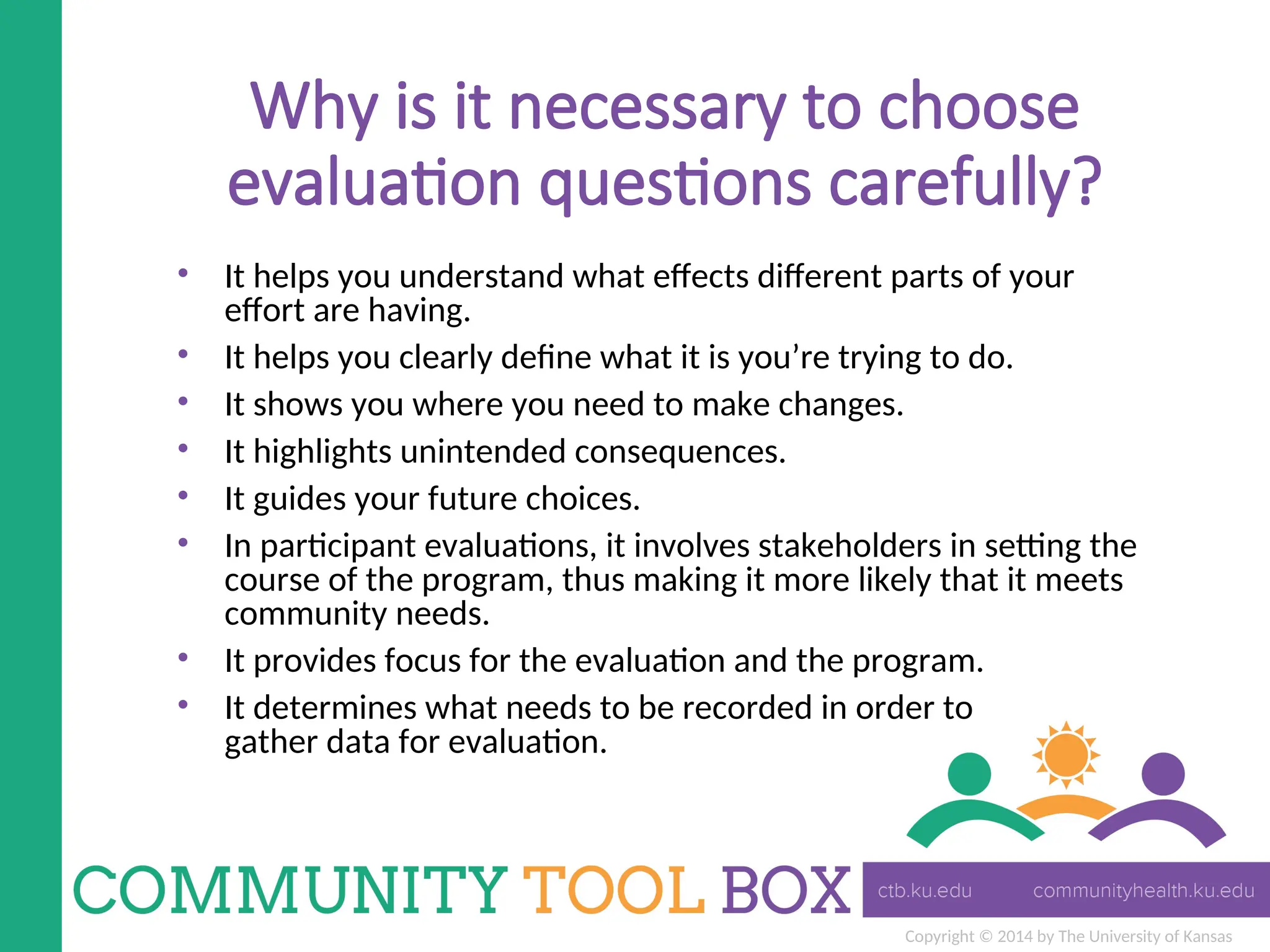Choosing questions and planning the evaluation | PPT
