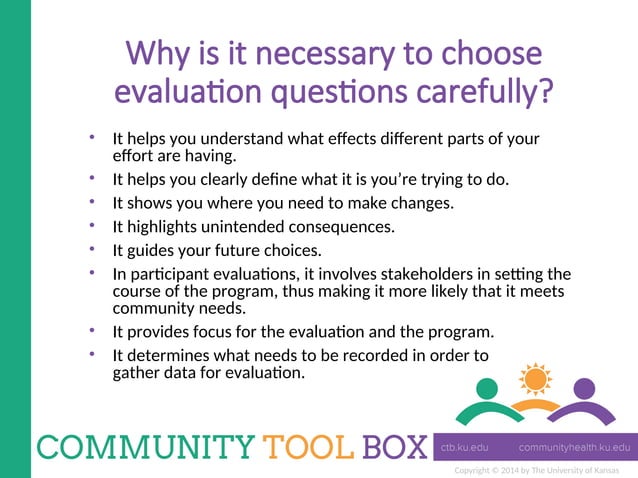 Choosing questions and planning the evaluation | PPT