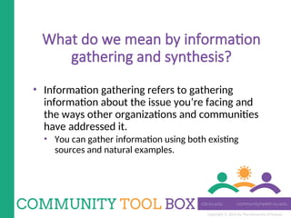 Data analysis - Information gathering and synthesis | PPT
