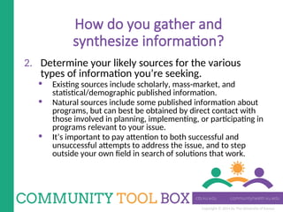 Data analysis - Information gathering and synthesis | PPT