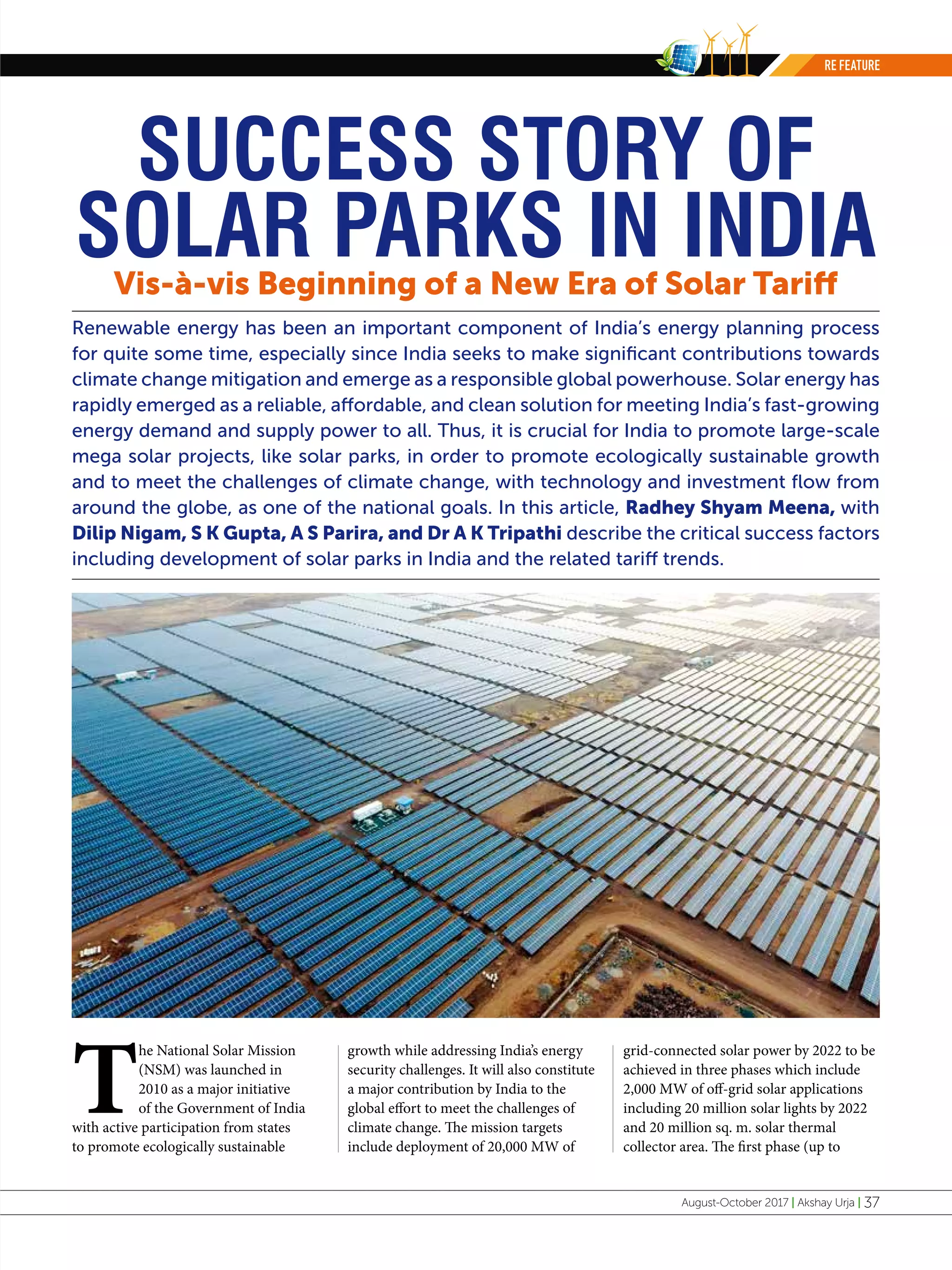 Success Story of Solar Parks in India | PDF