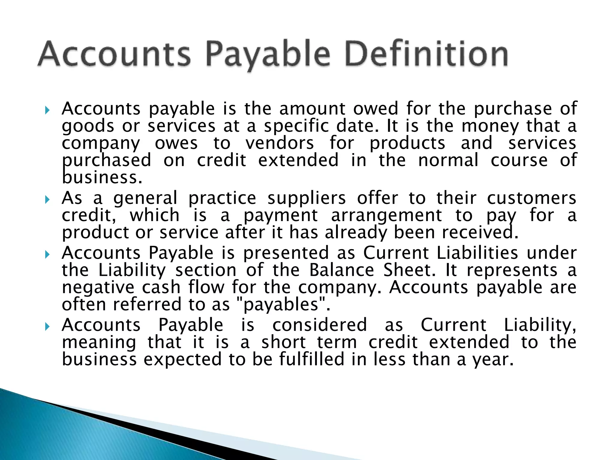 Aaccounts payable | PPTX
