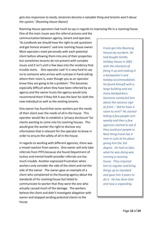 Making Connections- Report on Rooming House project-final | PDF