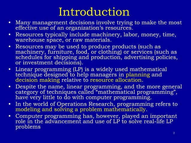 370 13735 Ea221 2010 1 1 1 Linear Programming 1 Ppt