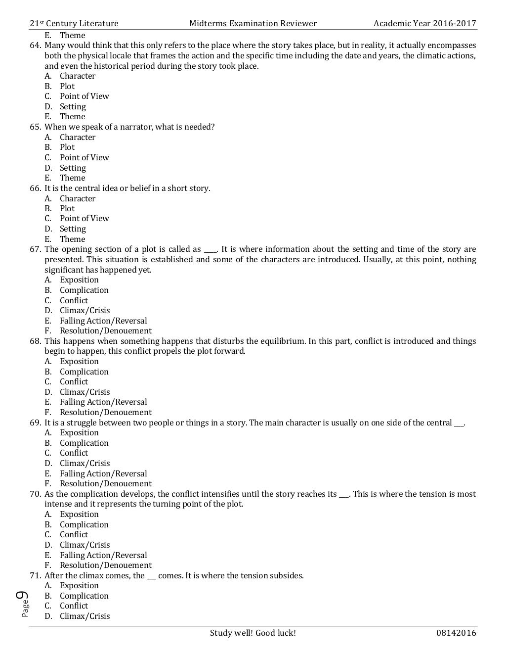 21st Century Literature Midterm Exam 21st-century-literature-midterm-exam