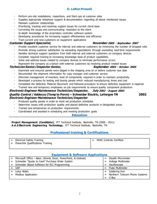 Osric L Prowell - Resume - August 2016 | DOCX | IT and Internet Support | Internet