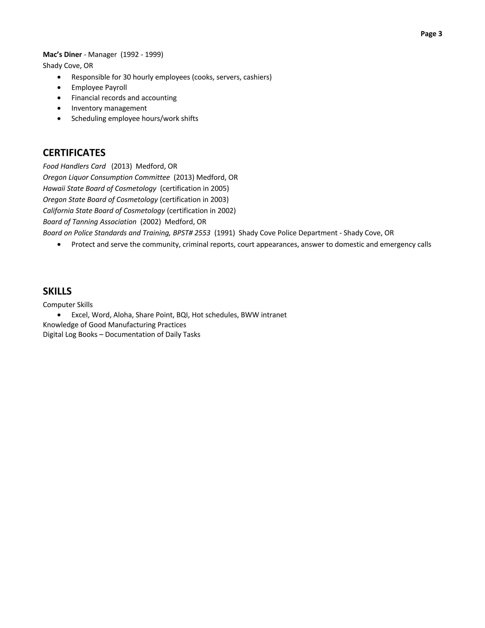 candy resume 2015 | PDF