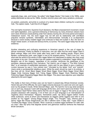 RBG on "A History of the Word Nigger and Black Self Hatred" | PDF