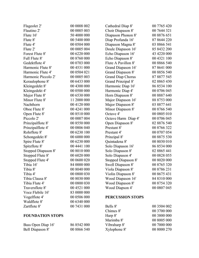 37109586 hammond-organ-stops | PDF | Classical Music | Music