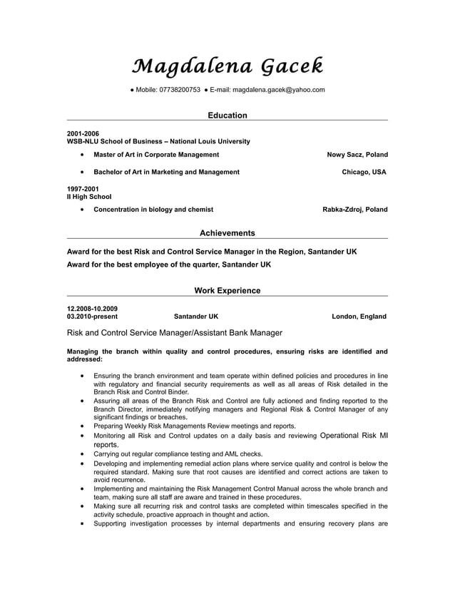 CV-Magdalena Gacek | PDF