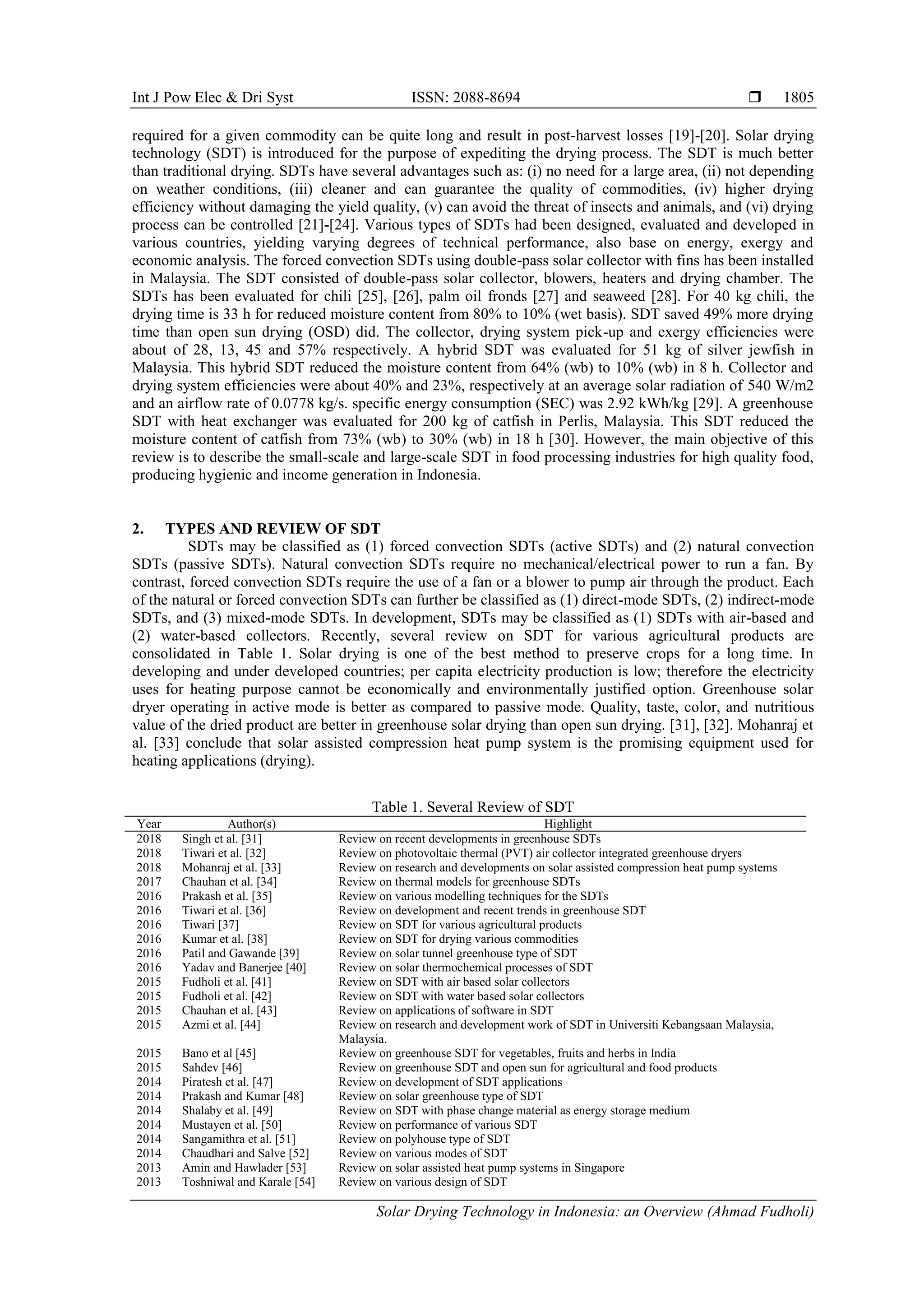 Solar Drying Technology in Indonesia: an Overview | PDF