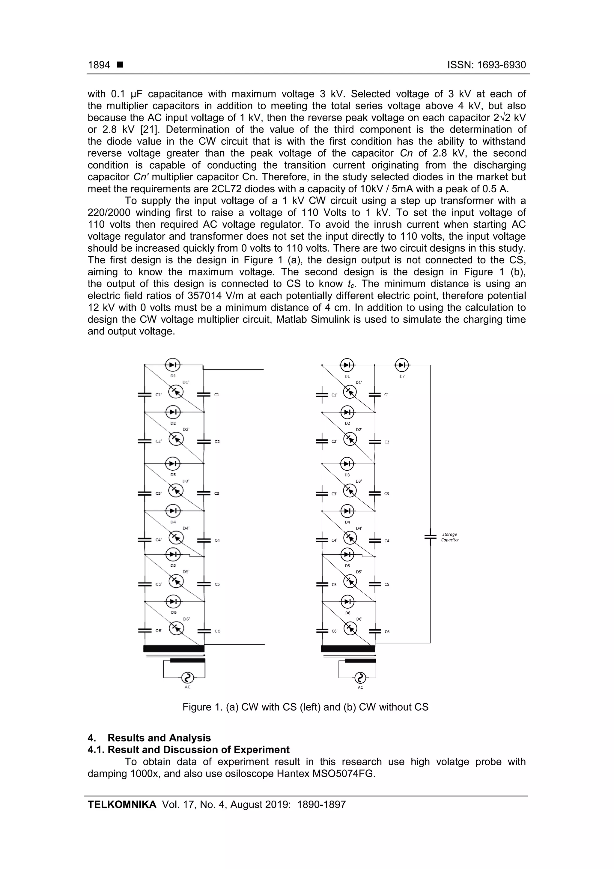 Plasma generator: design of six stage cockcroft-walton voltage ...