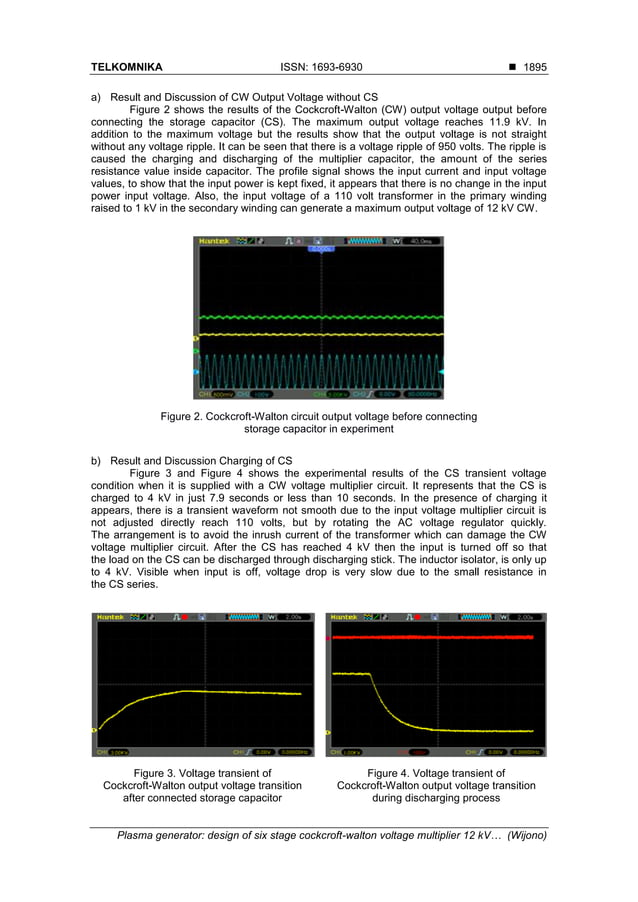 Plasma generator: design of six stage cockcroft-walton voltage ...