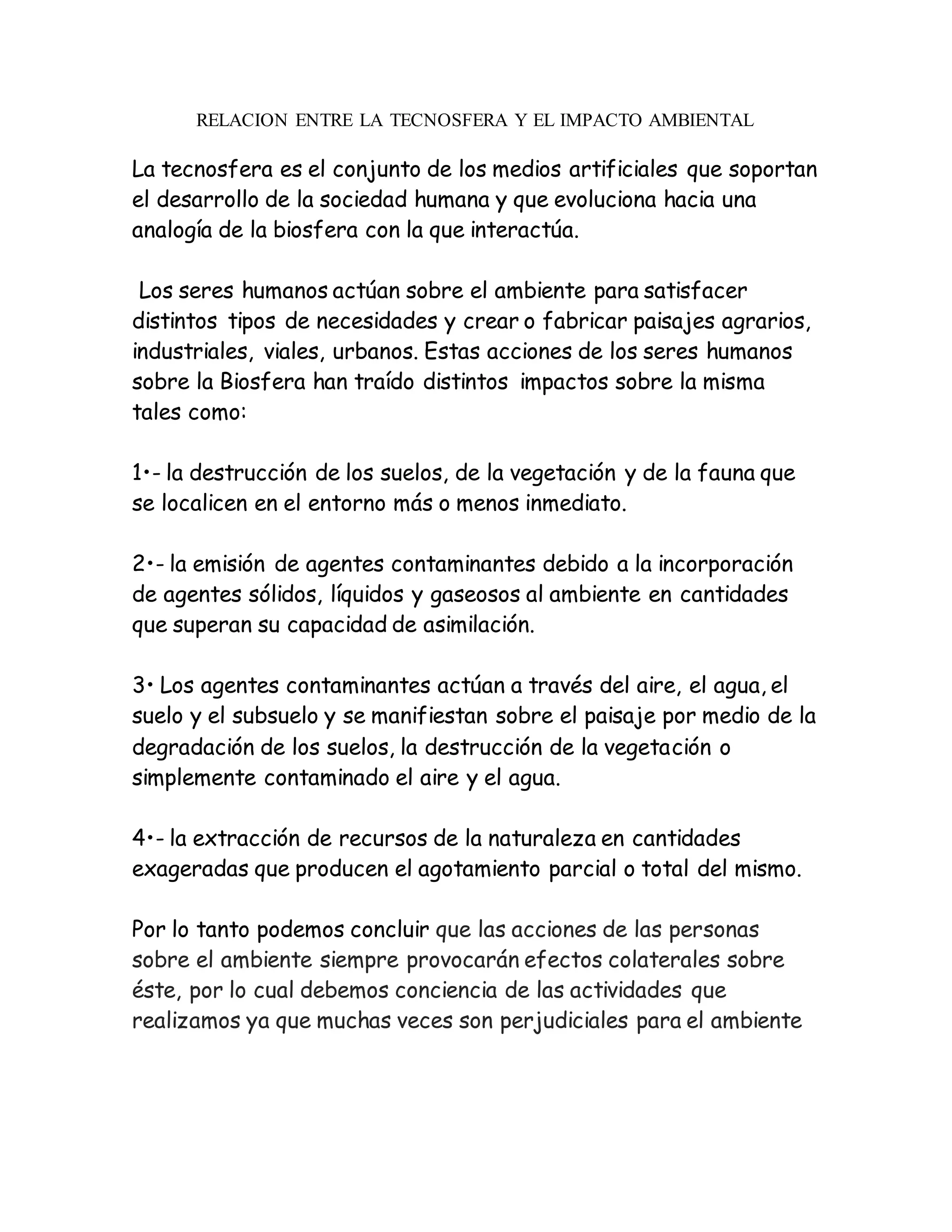 371246034 la-tecnosfera-y-el-impacto-ambiental | DOCX