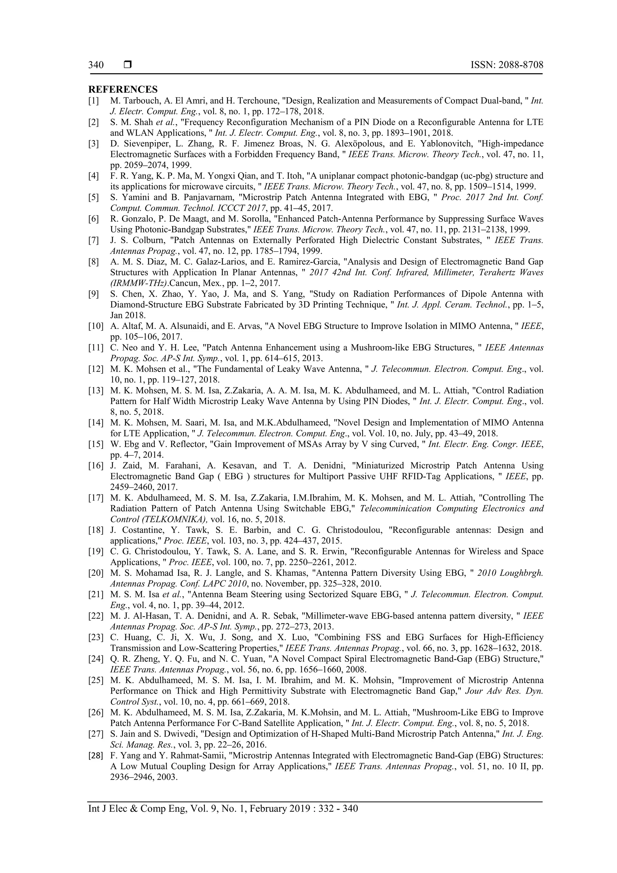 Radiation pattern control of microstrip antenna in elevation and ...