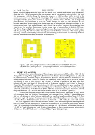 Radiation pattern control of microstrip antenna in elevation and ...