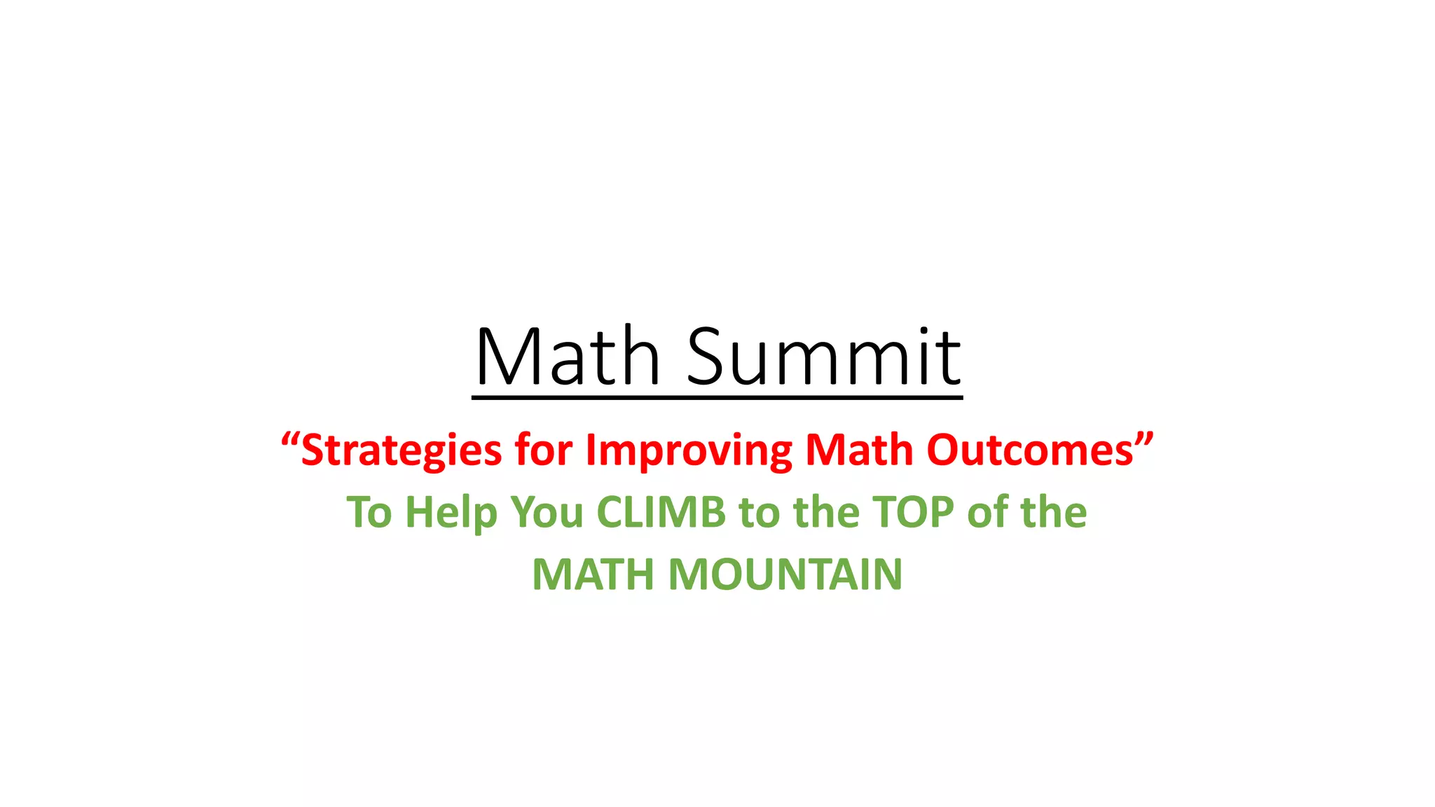 Math Summit | PPTX