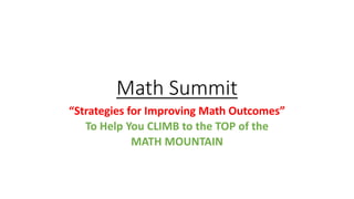 Math Summit | PPTX