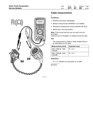 371 41 data links, fault tracing VOLVO V2.pdf
