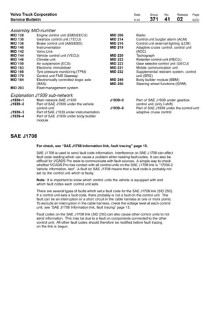371 41 Data Links Fault Tracing Volvo V2 Pdf