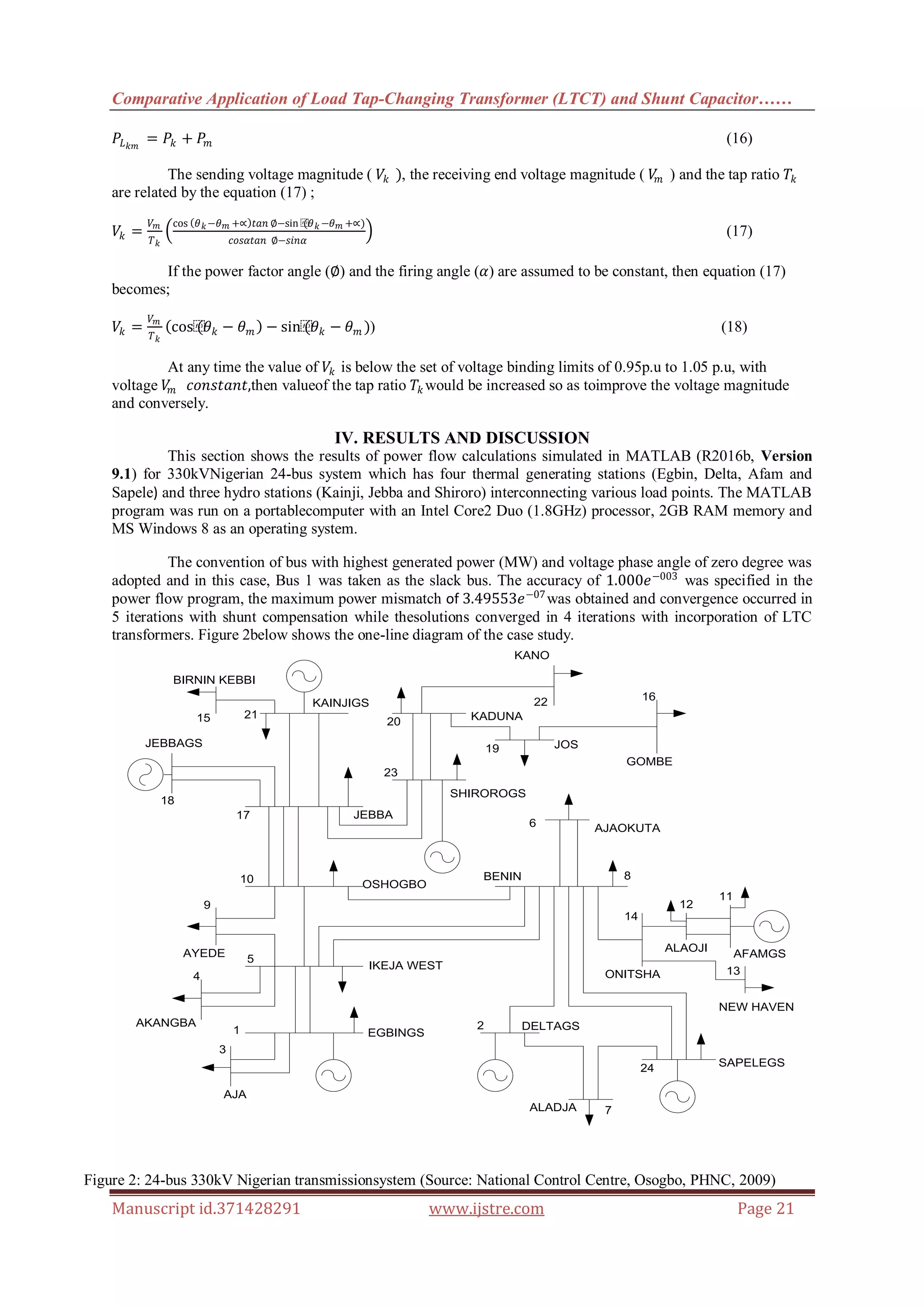 Comparative Application of Load Tap-Changing Transformer (LTCT) and Shunt Capacitor for Voltage ...