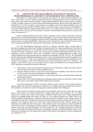 Comparative Application of Load Tap-Changing Transformer (LTCT) and Shunt Capacitor for Voltage ...