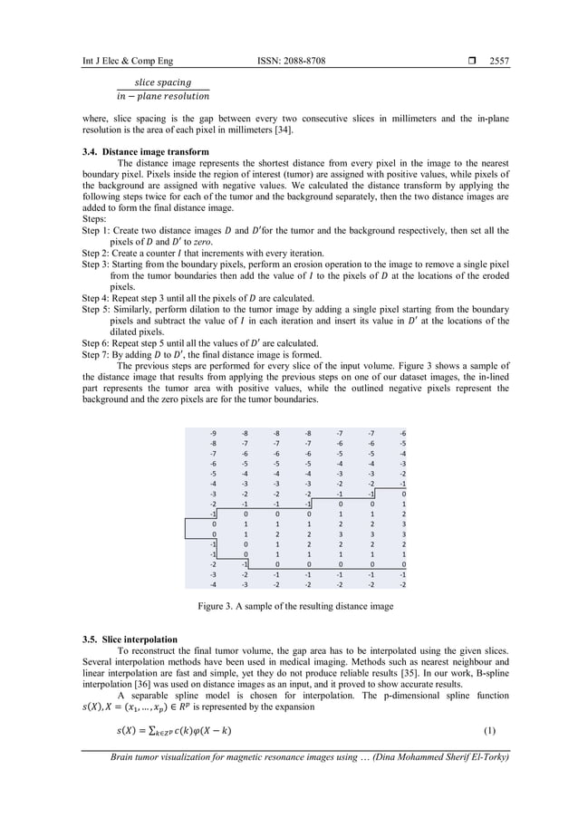 Brain tumor visualization for magnetic resonance images using modified shape-based interpolation ...