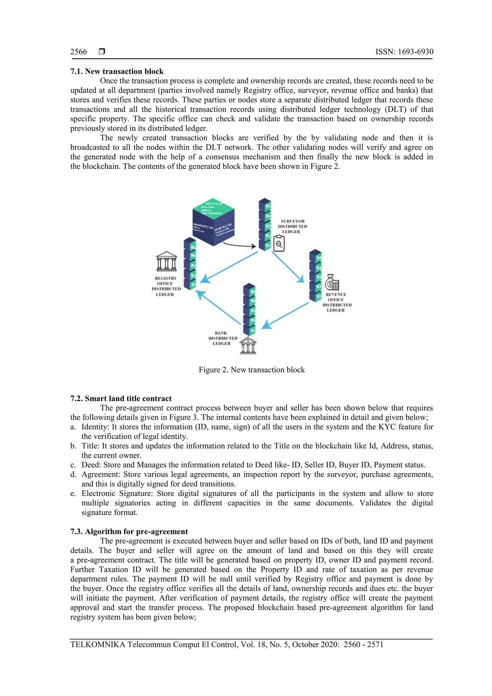 Blockchain-based framework for secure and reliable land registry system | PDF