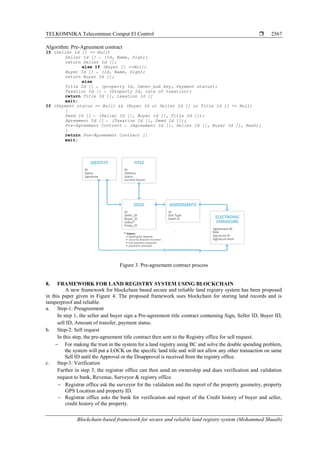 Blockchain-based framework for secure and reliable land registry system | PDF
