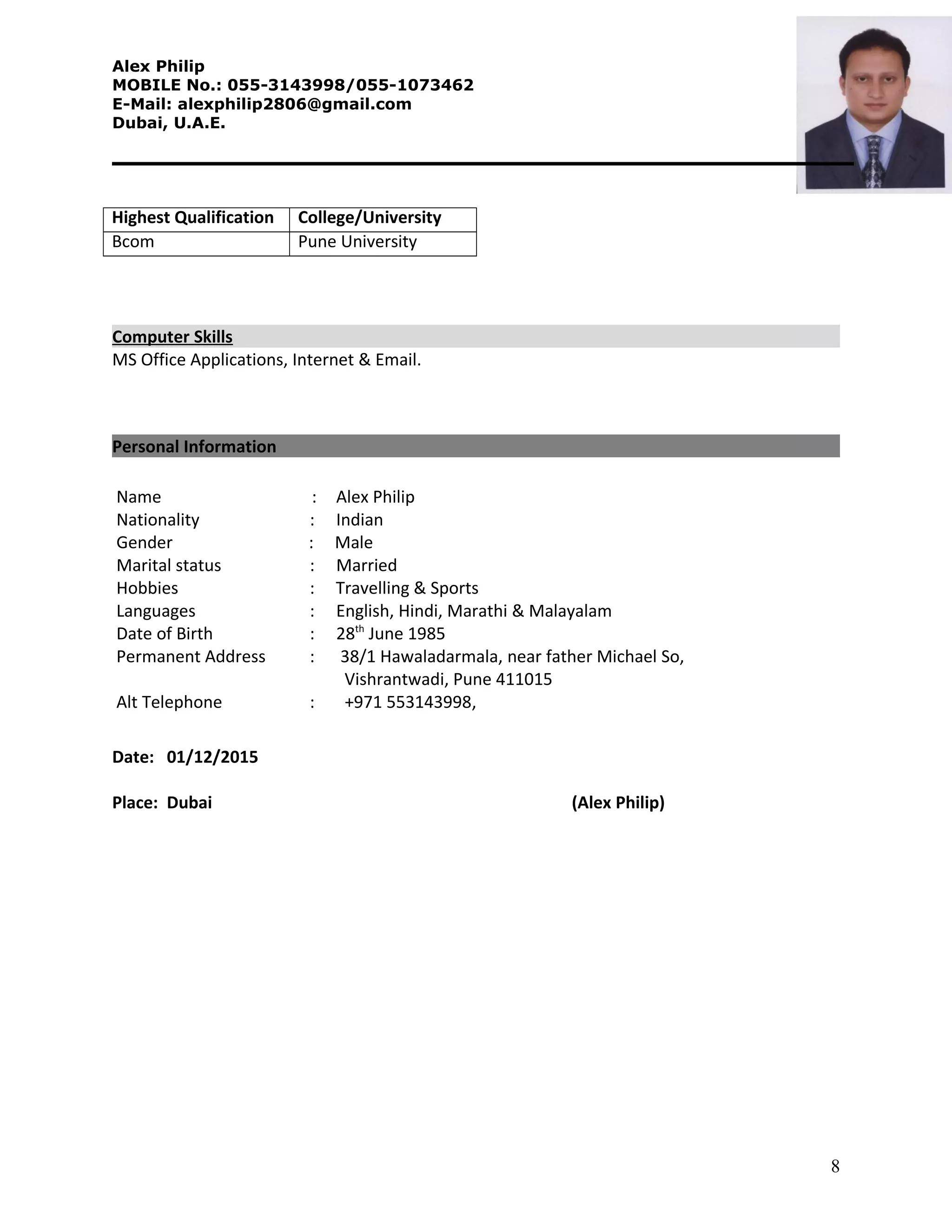 Alex Resume (2) | DOC