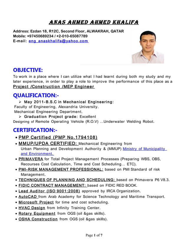 Anas Khalifa's CV_JAN.-2017 | PDF
