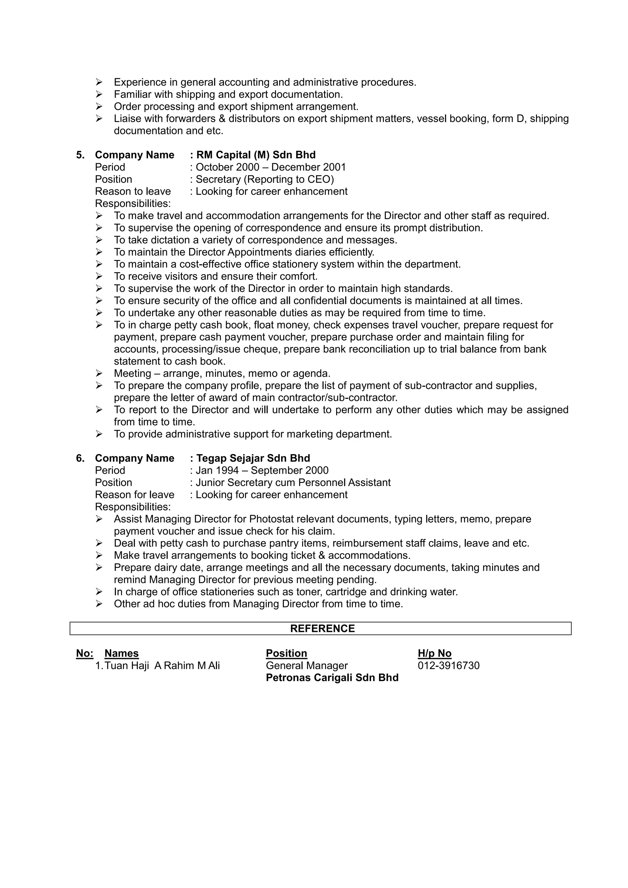 Resume Lia - 2014- New- Sofea | PDF
