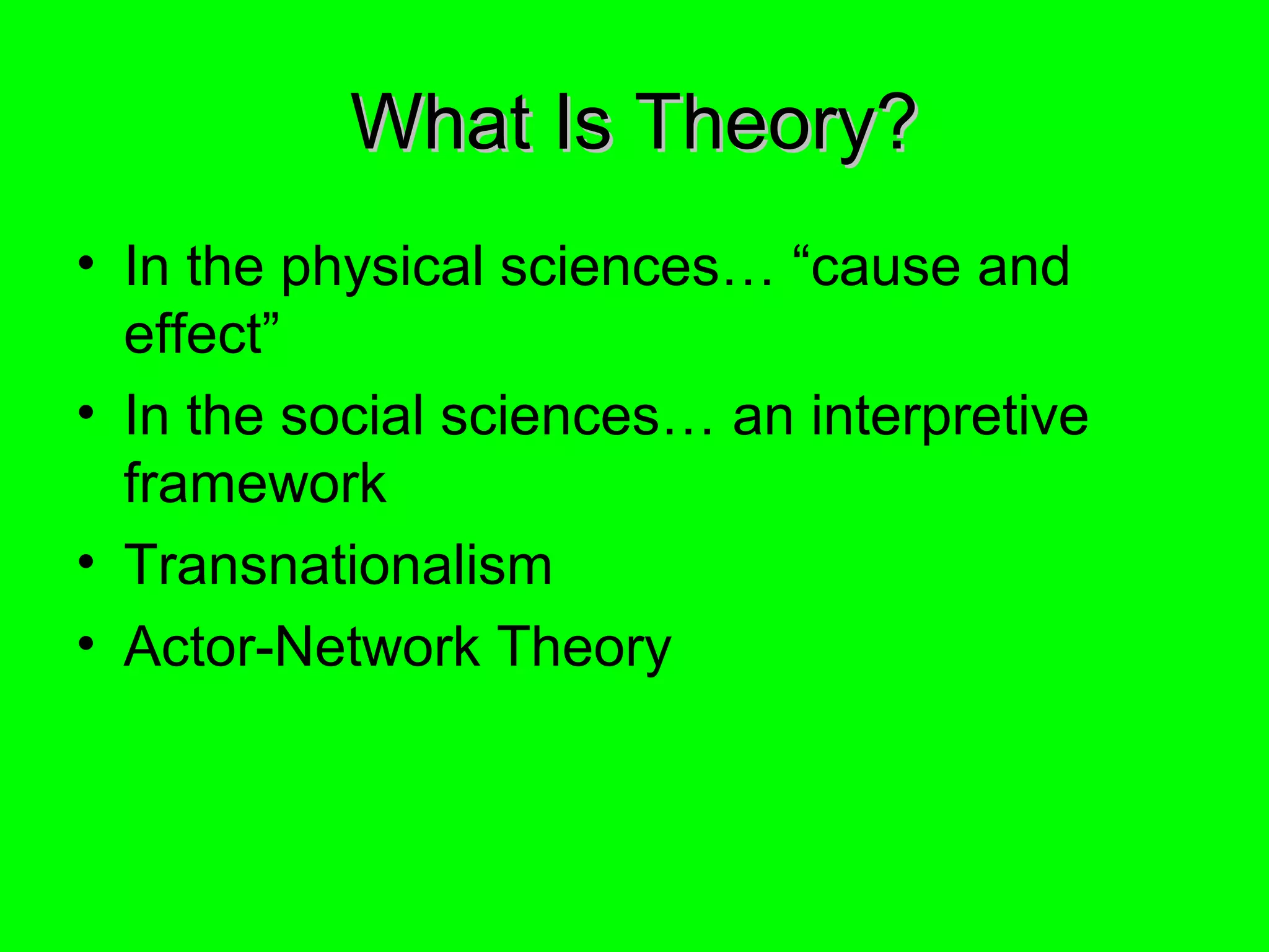 Two Useful Theories for Environmental Studies | PPT