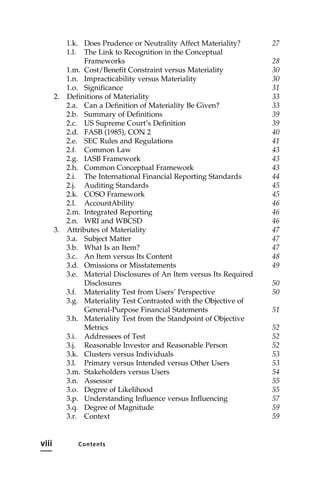 Materiality In Financial Reporting Bellandi Francesco | PDF