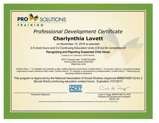 Professional Development Certificate | PDF | Education