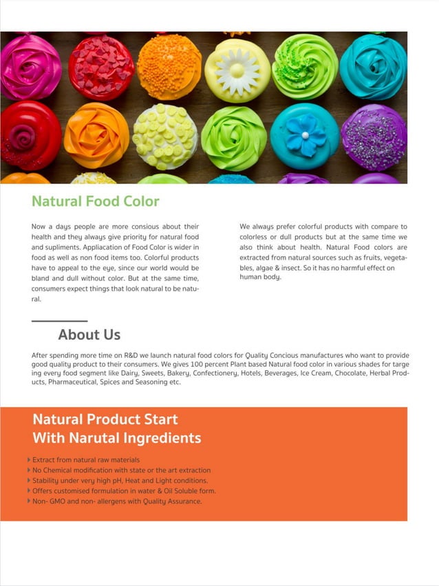 MECOLOR NATURAL FOOD COLOR BROCHURE | PDF