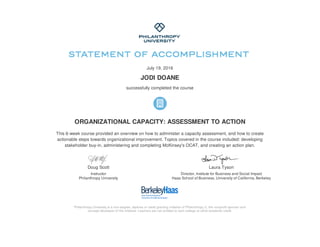 Jodi_Doane_Organizational_Capacity-_Assessment_to_Action | PPT