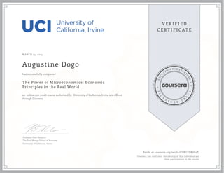 verified certificate economics | PDF