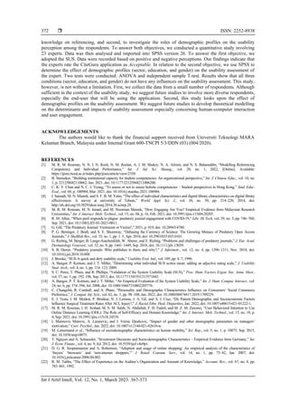 Investigating the roles of demographic profiles on usability assessment ...