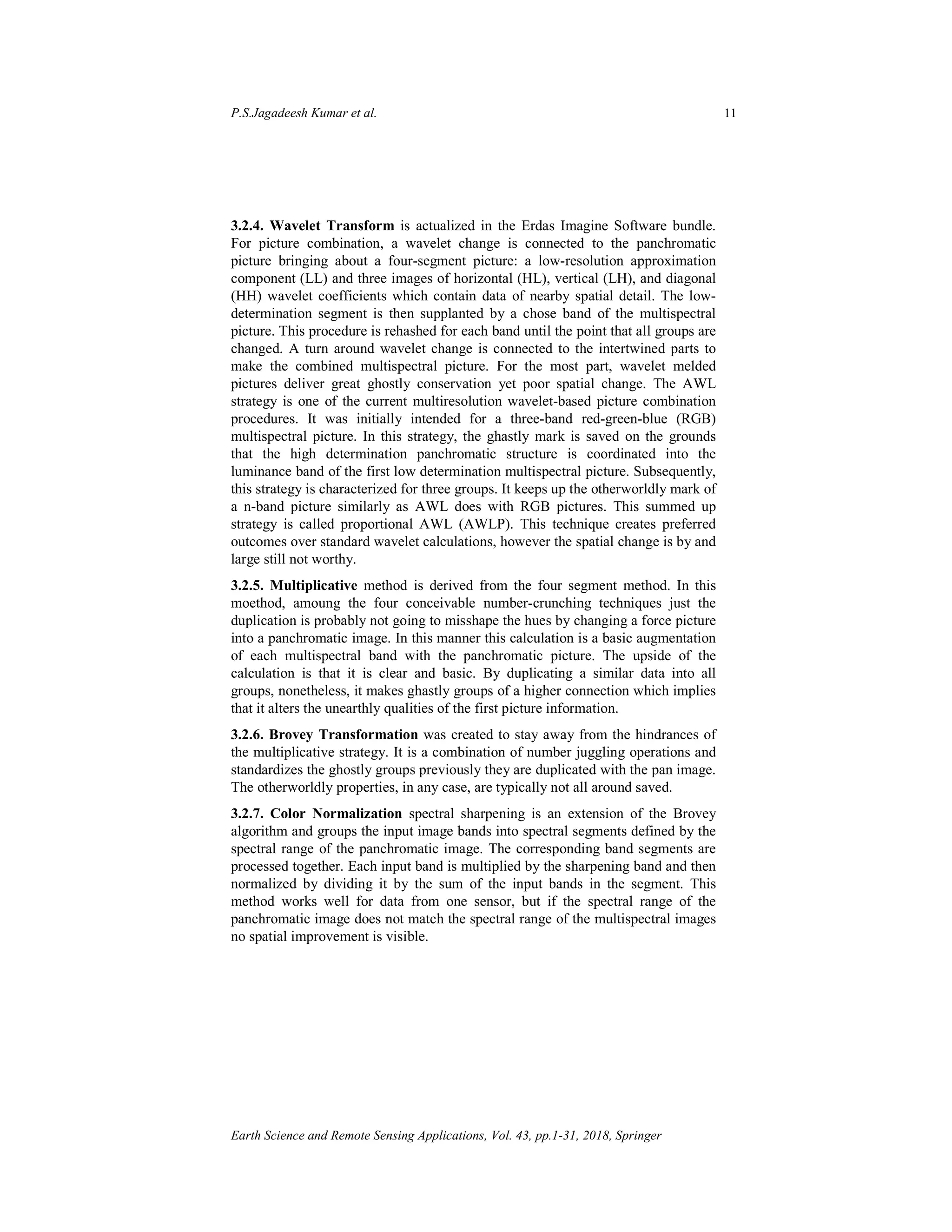 Panchromatic and Multispectral Remote Sensing Image Fusion Using ...