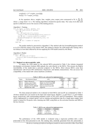 On-device training of artificial intelligence models on microcontrollers | PDF
