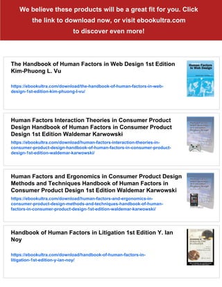 Handbook of Human Factors in Web Design Second Edition Kim-Phuong L. Vu ...
